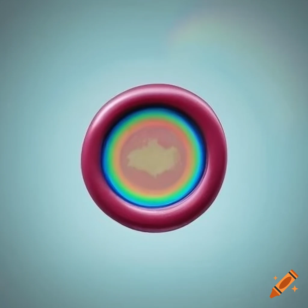 Holographic transparent blue green coin on Craiyon