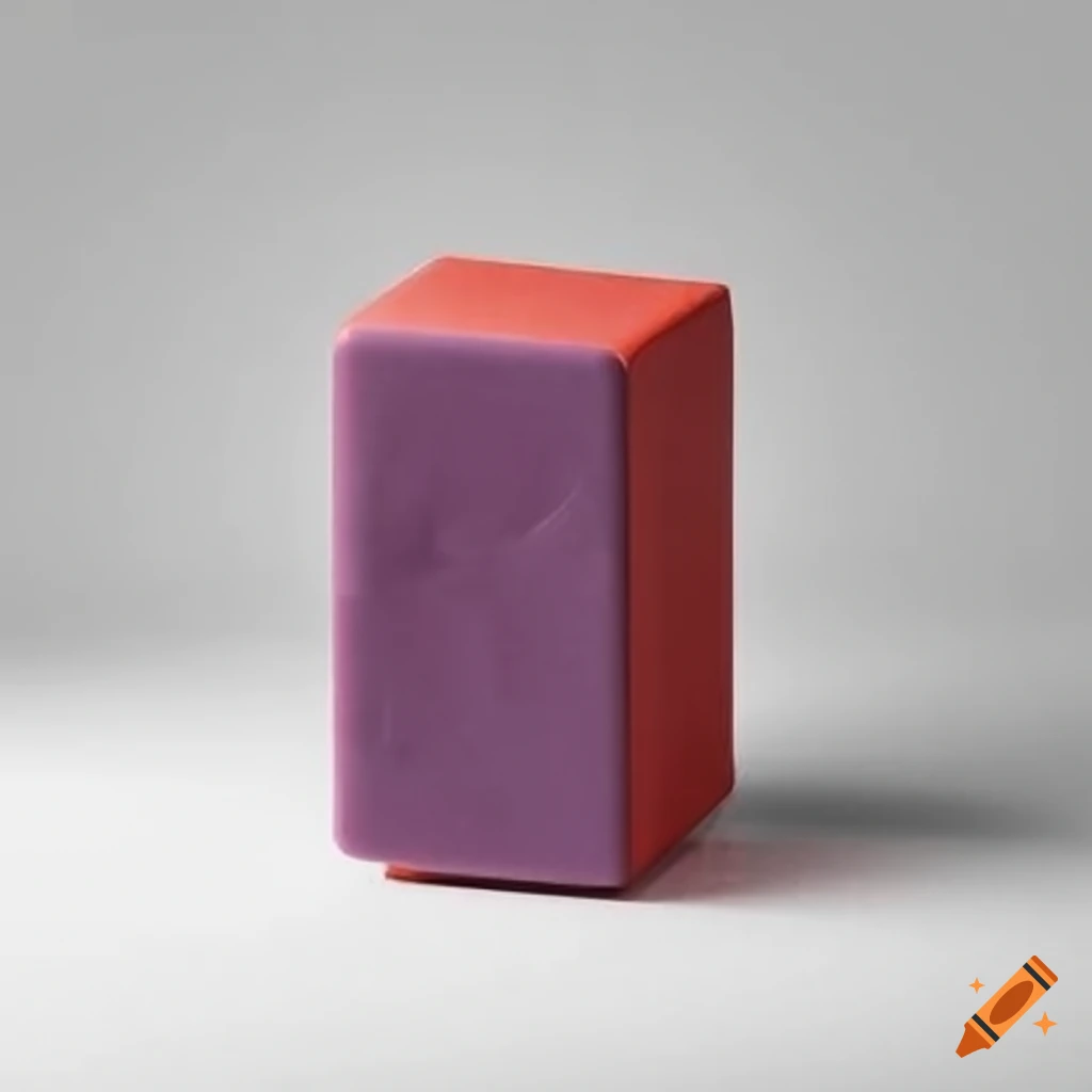 Minimalist art of a floating block