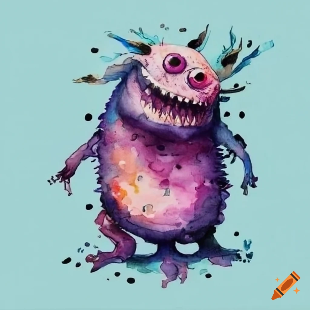 Drawing of a monster on Craiyon