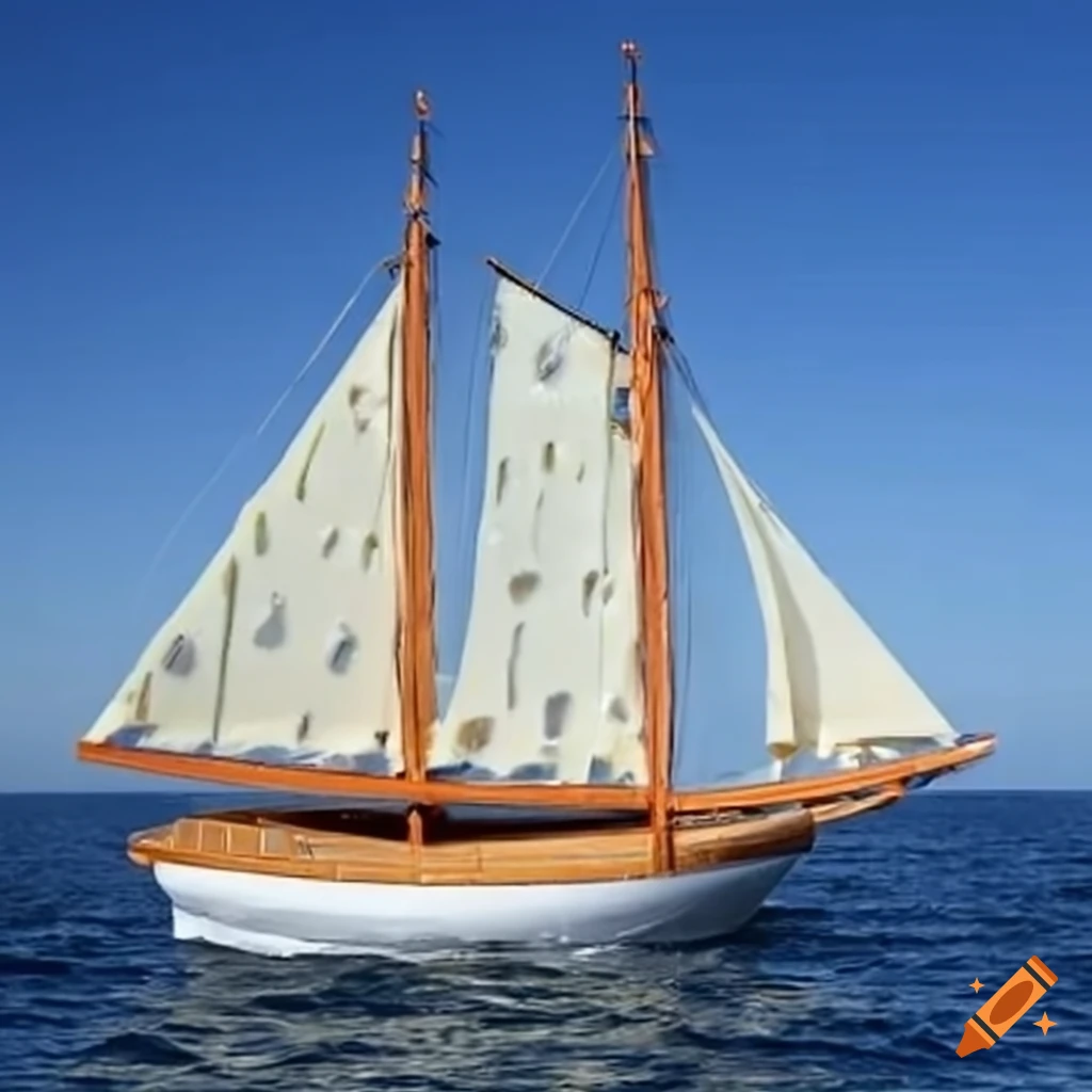 Luxurious sailboat made of cheese