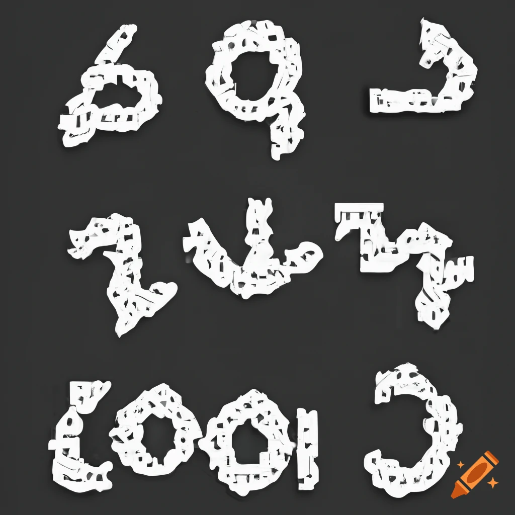 High resolution image of abstract mutated code symbols on Craiyon