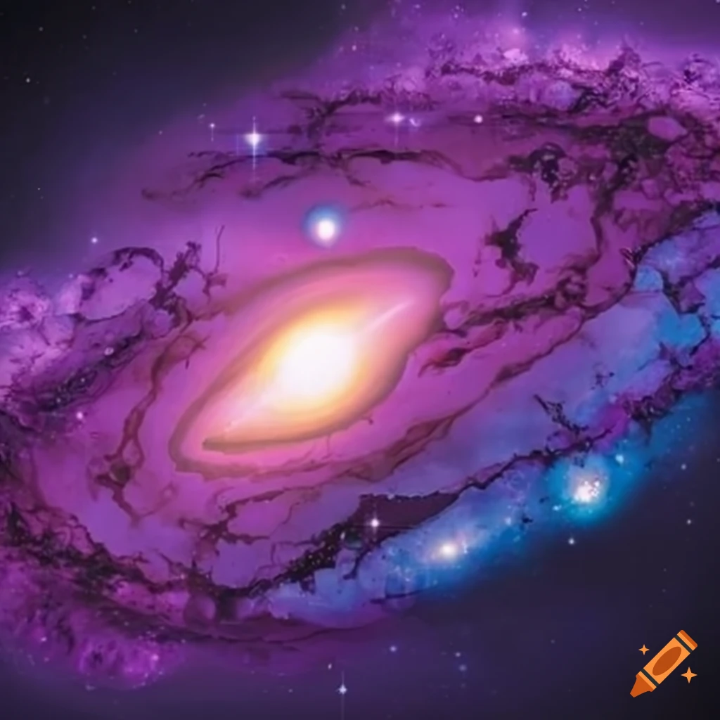Purple space galaxy on Craiyon