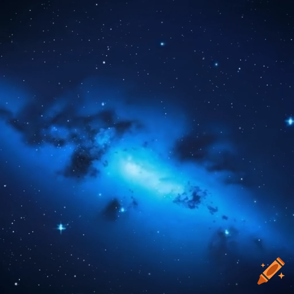 Blue stars in outer space on Craiyon