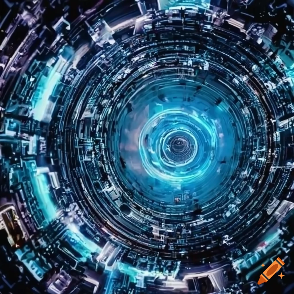 Futuristic ai logo with math formula and universe on Craiyon