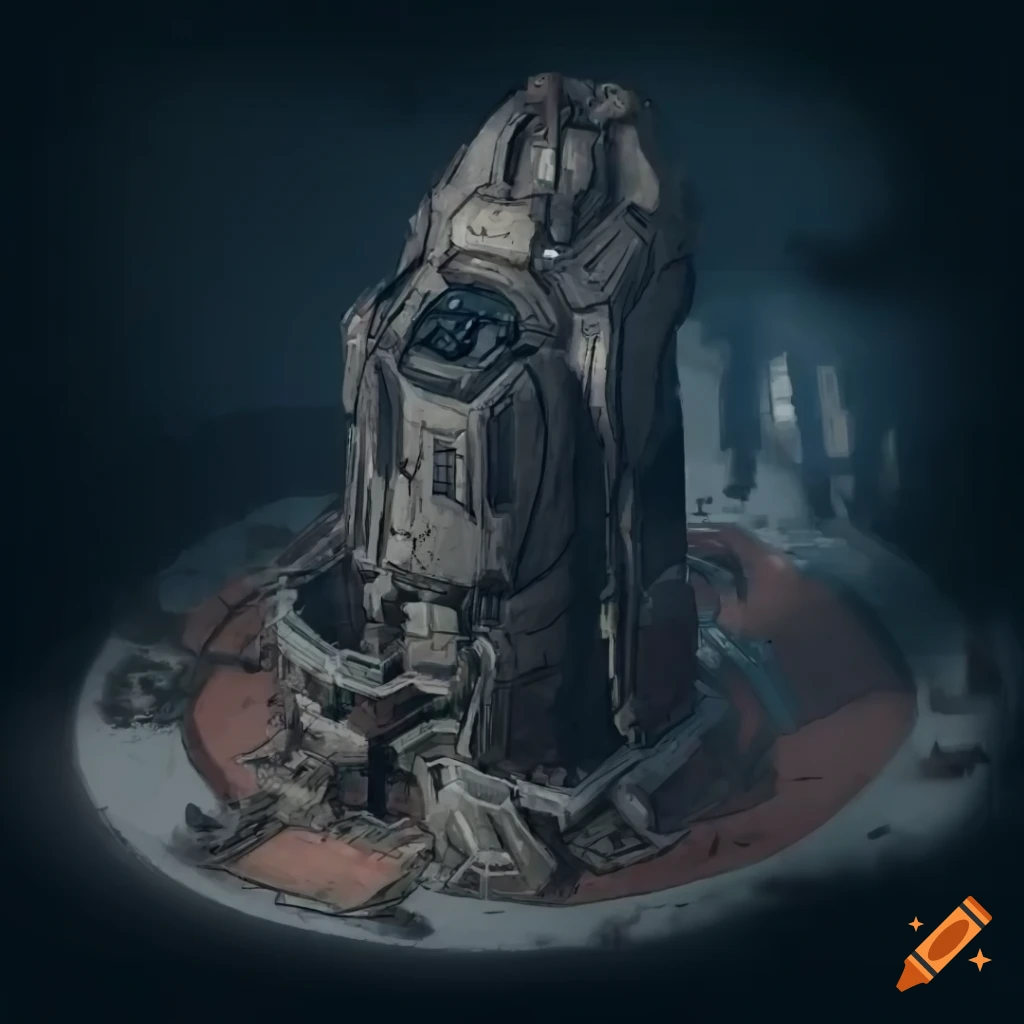 Intricate modular isometric concept art of a large-scale location terrain