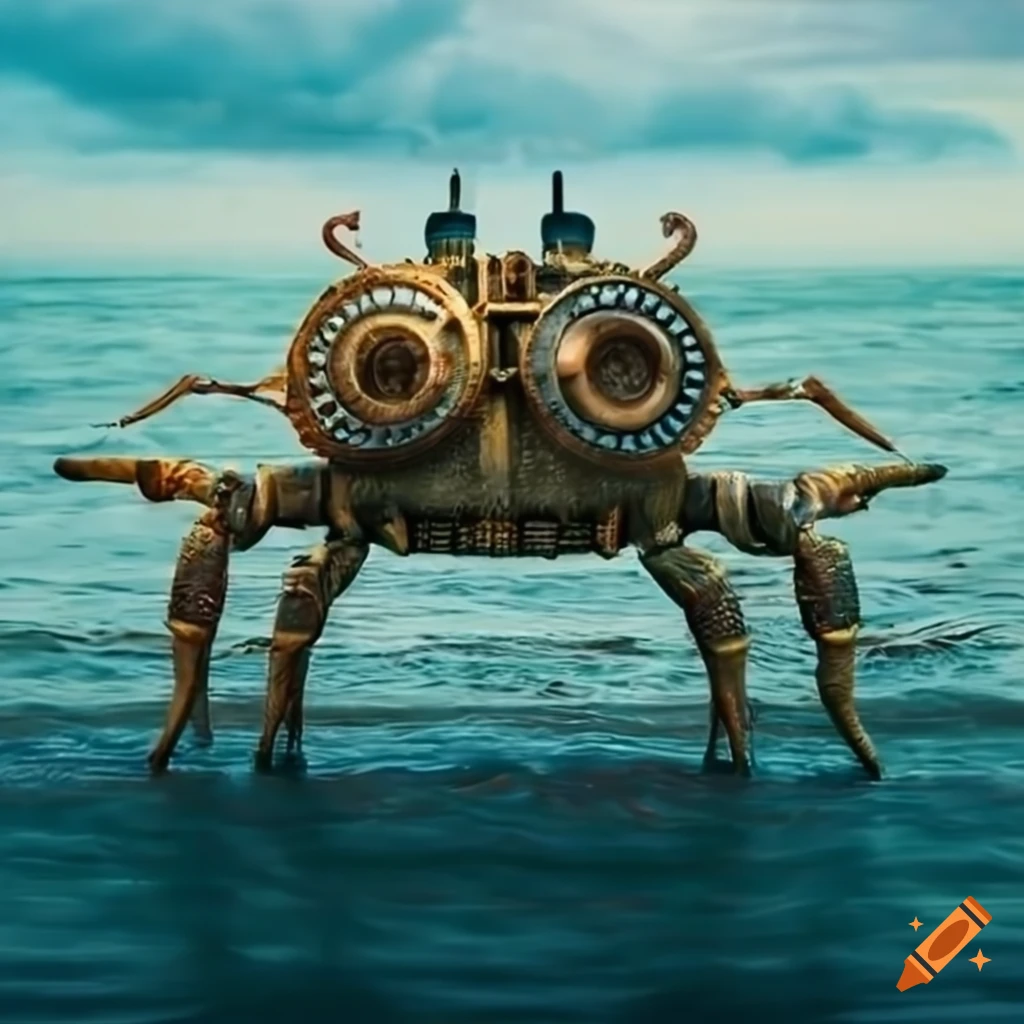 cute sea creature robot on Craiyon