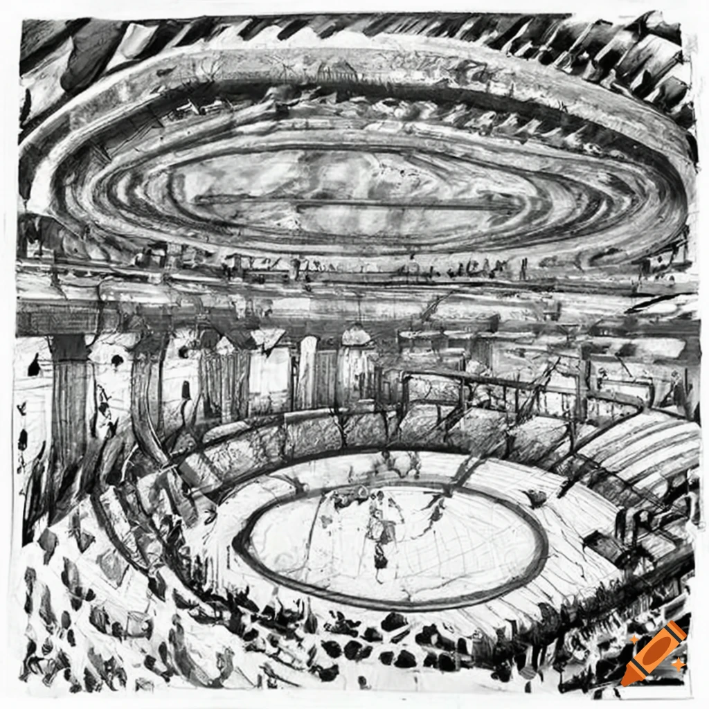 Image of adrenaline-pumping battle arenas on Craiyon