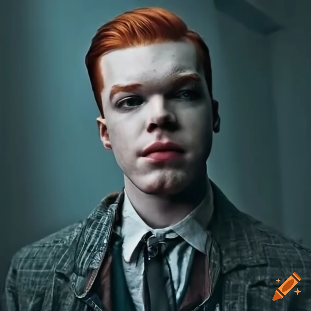 Cameron Monaghan Wearing A Straitjacket In A Mental Hospital On Craiyon