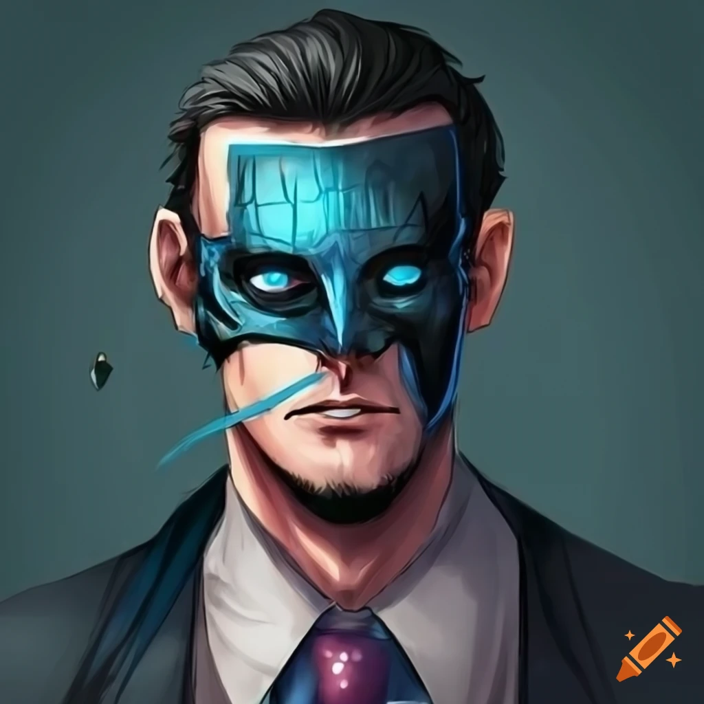 Image of a man with a cool mask on Craiyon