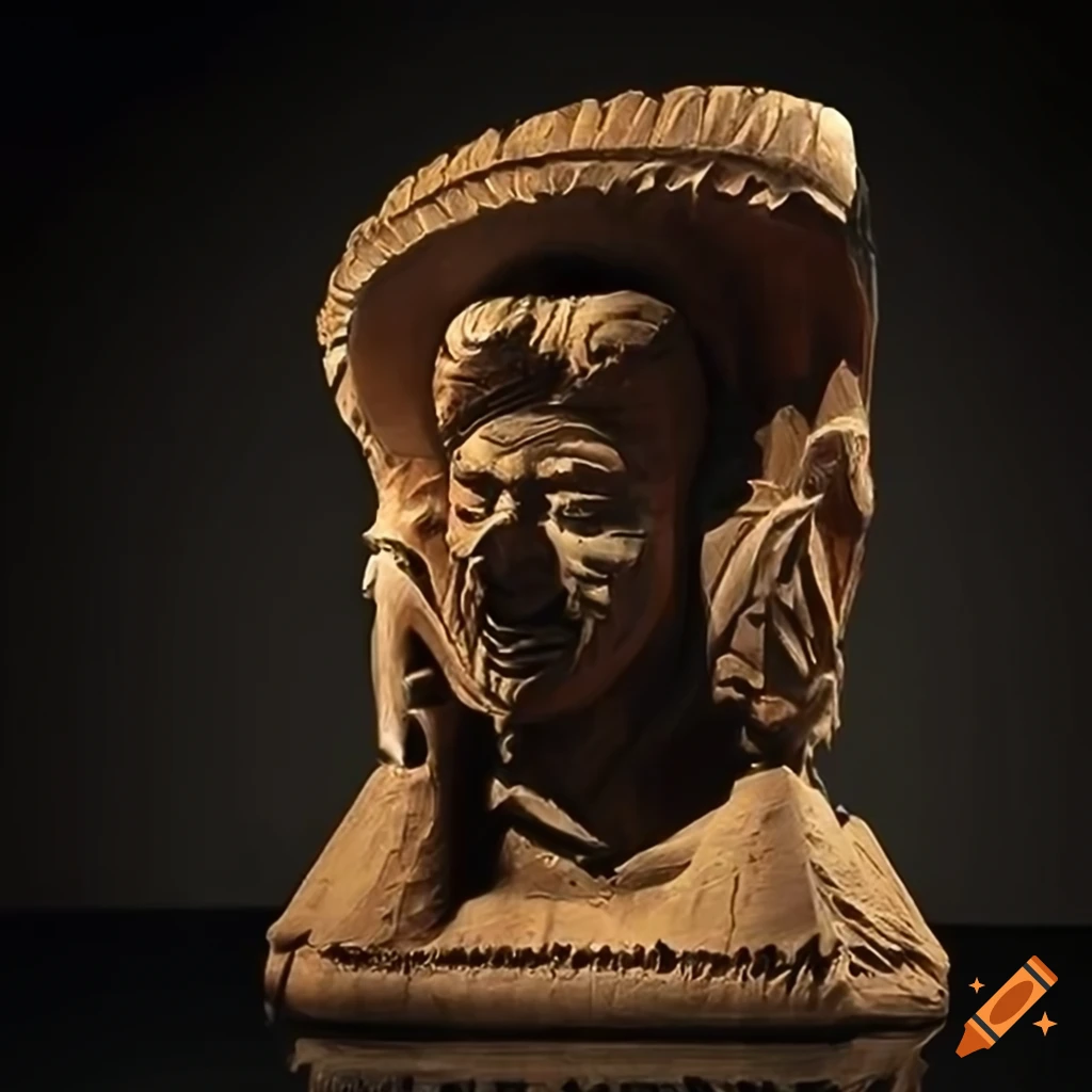 Maori cupid sculpture symbolizing heartbreak and music on Craiyon