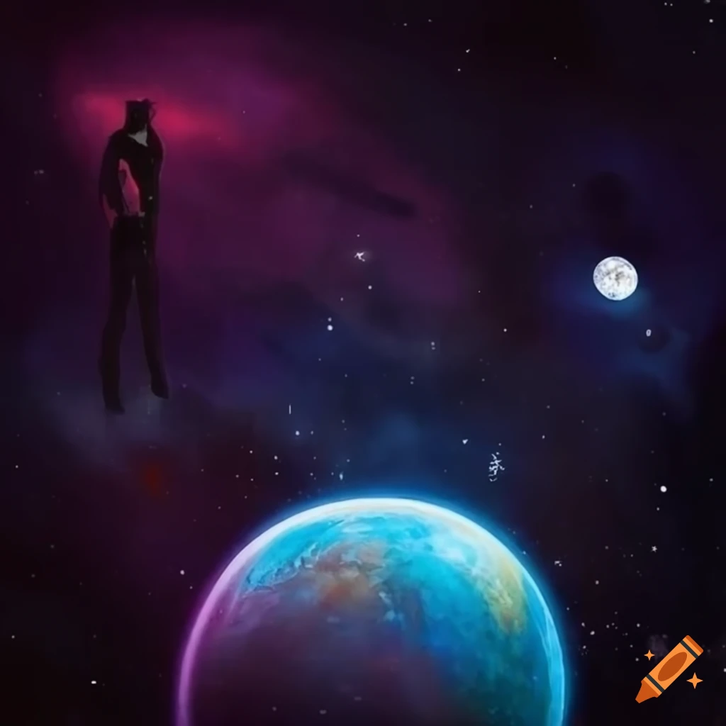 Comic series about a young man on another planet on Craiyon