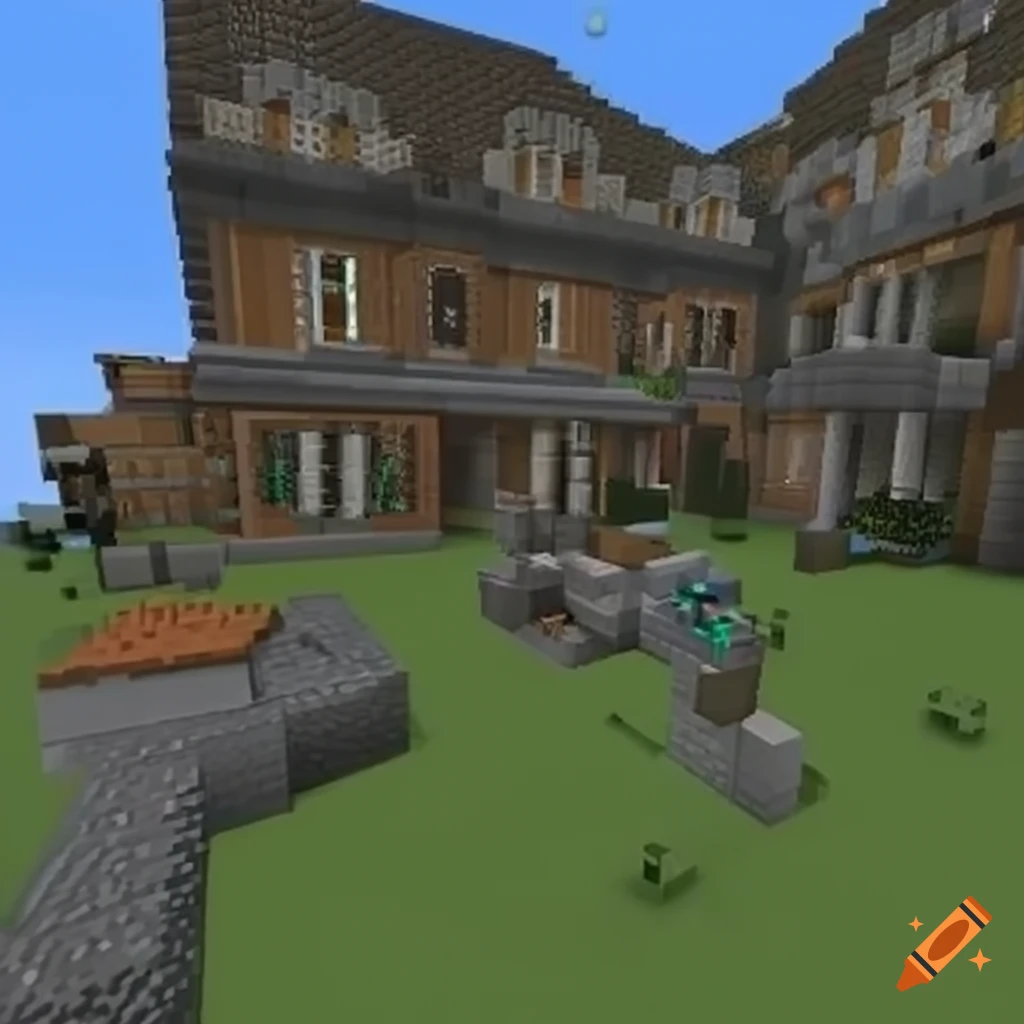 Minecraft woodland mansion on Craiyon