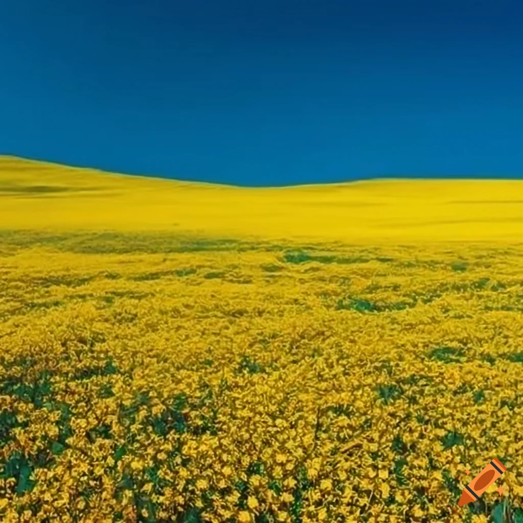 Yellow flowers field on Craiyon