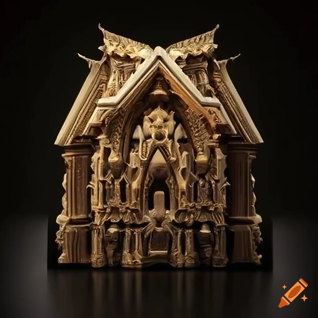 Detailed ivory carving with zelda game motif on Craiyon