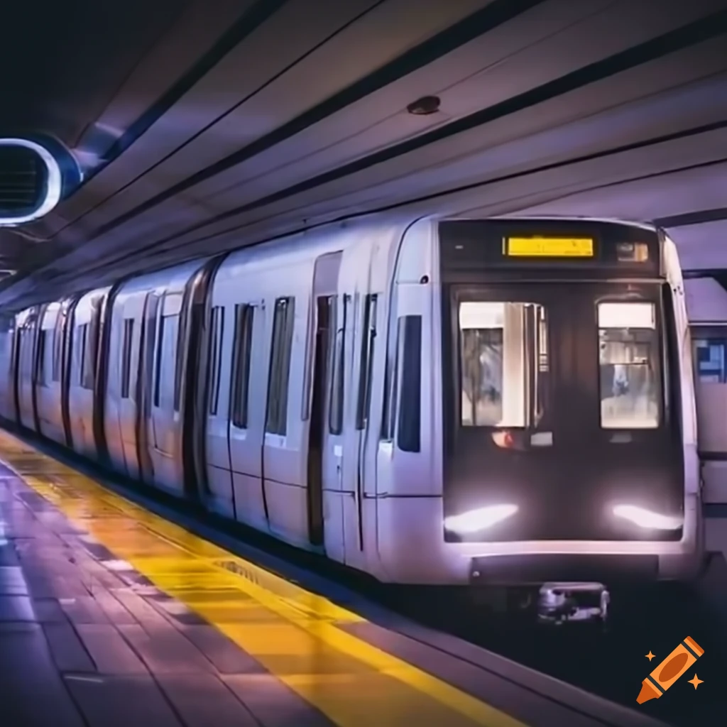 People sitting in a metro train on Craiyon