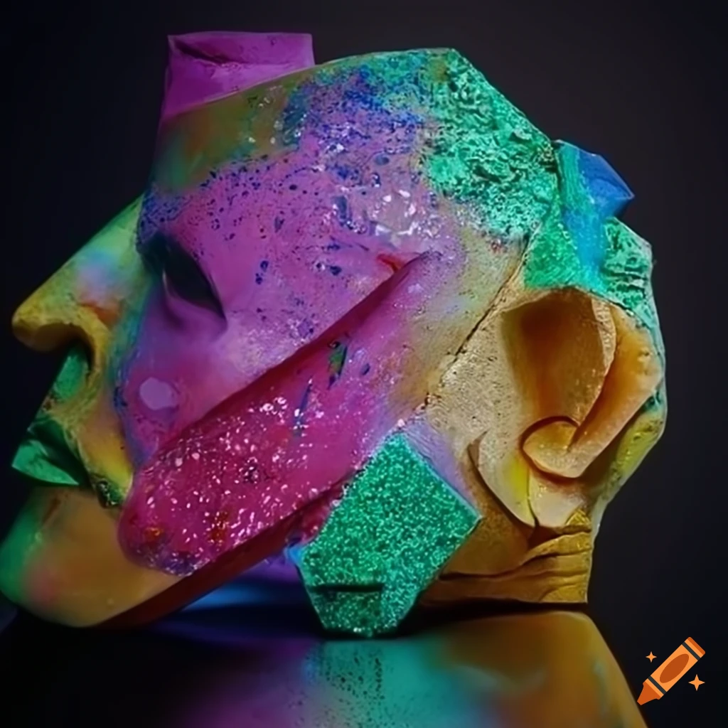 Ultra hd sculpture with intricate details and vibrant colors