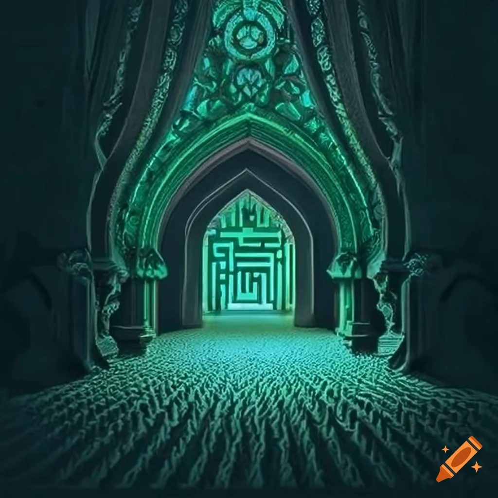 Minimalist artwork of zelda garden maze