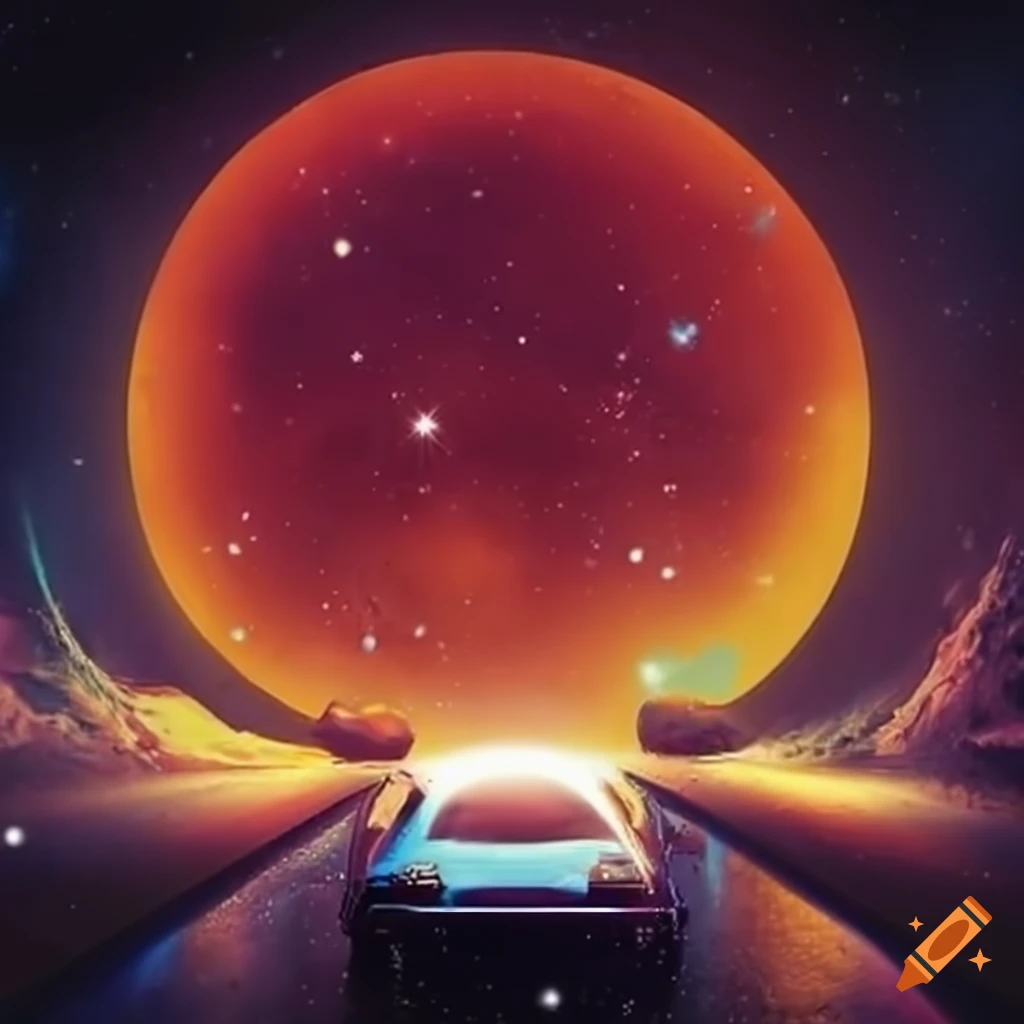 1986 toyota van flying through space on Craiyon