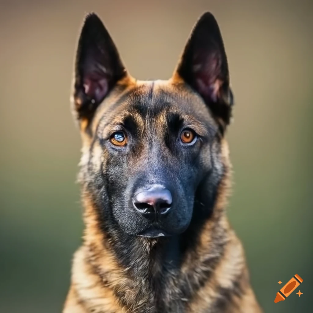 Close-up of a dutch shepard dog on Craiyon