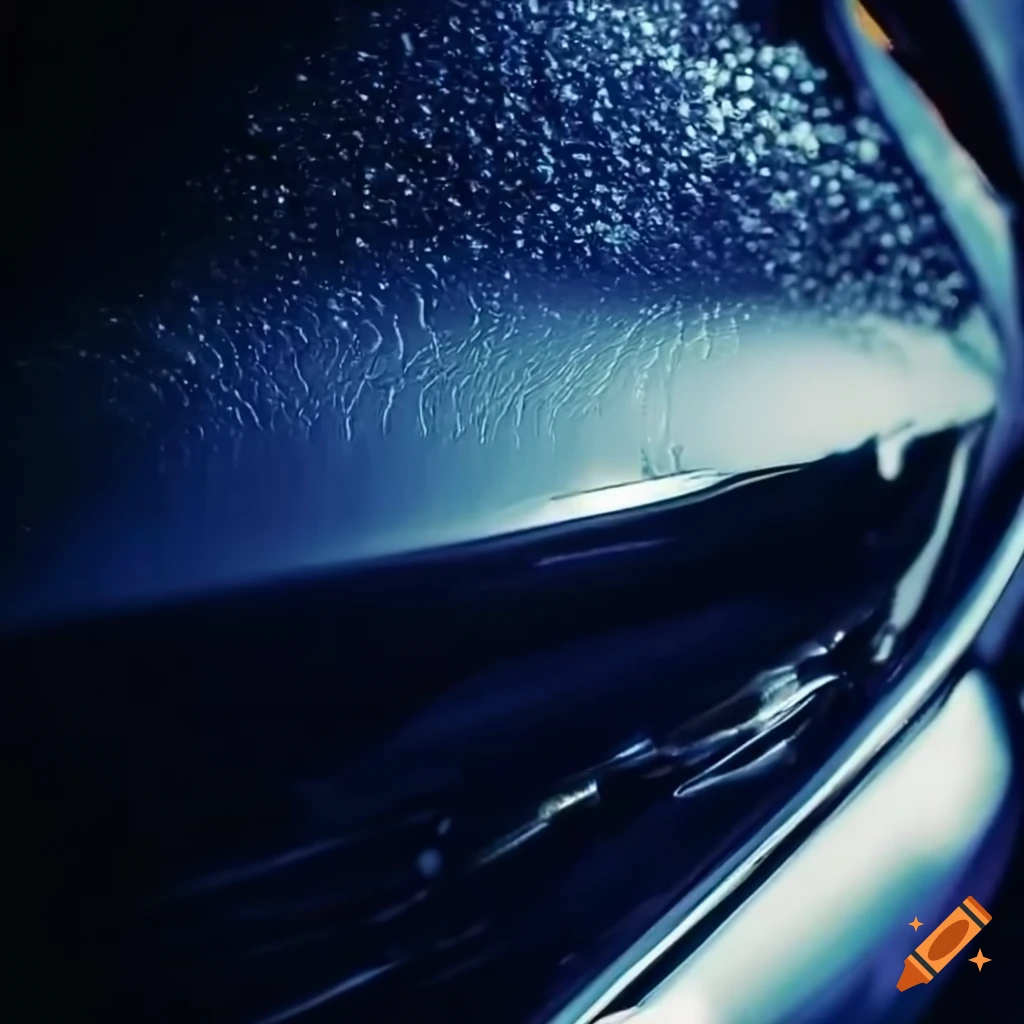 Shiny car being cleaned and polished on Craiyon