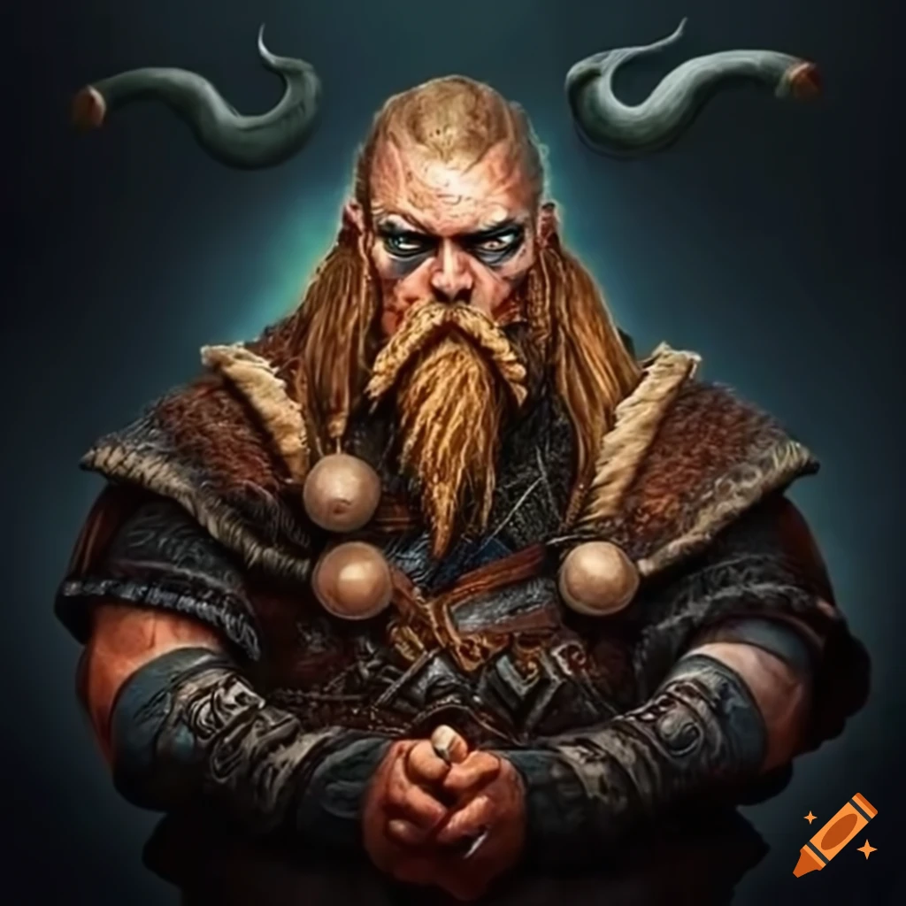 Depiction of Valhalla and the Viking mentality on Craiyon