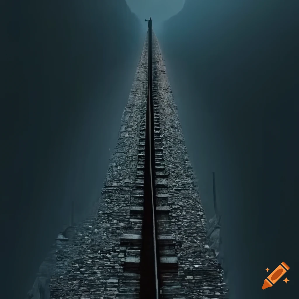 Vertical rail line on Craiyon