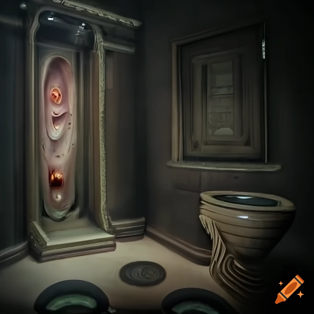 Portal to different worlds with extraordinary toilet dimensions on Craiyon