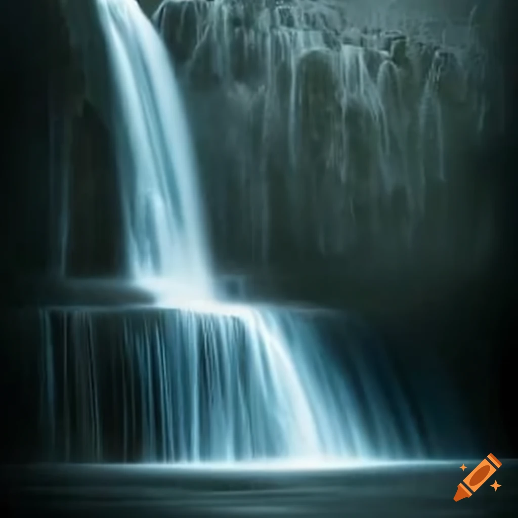 Captivating view of a tall waterfall