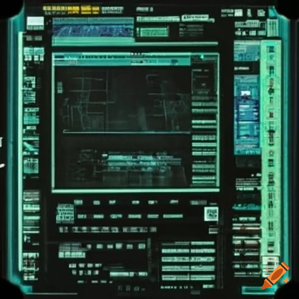 Retro landscape of 90s technology on Craiyon