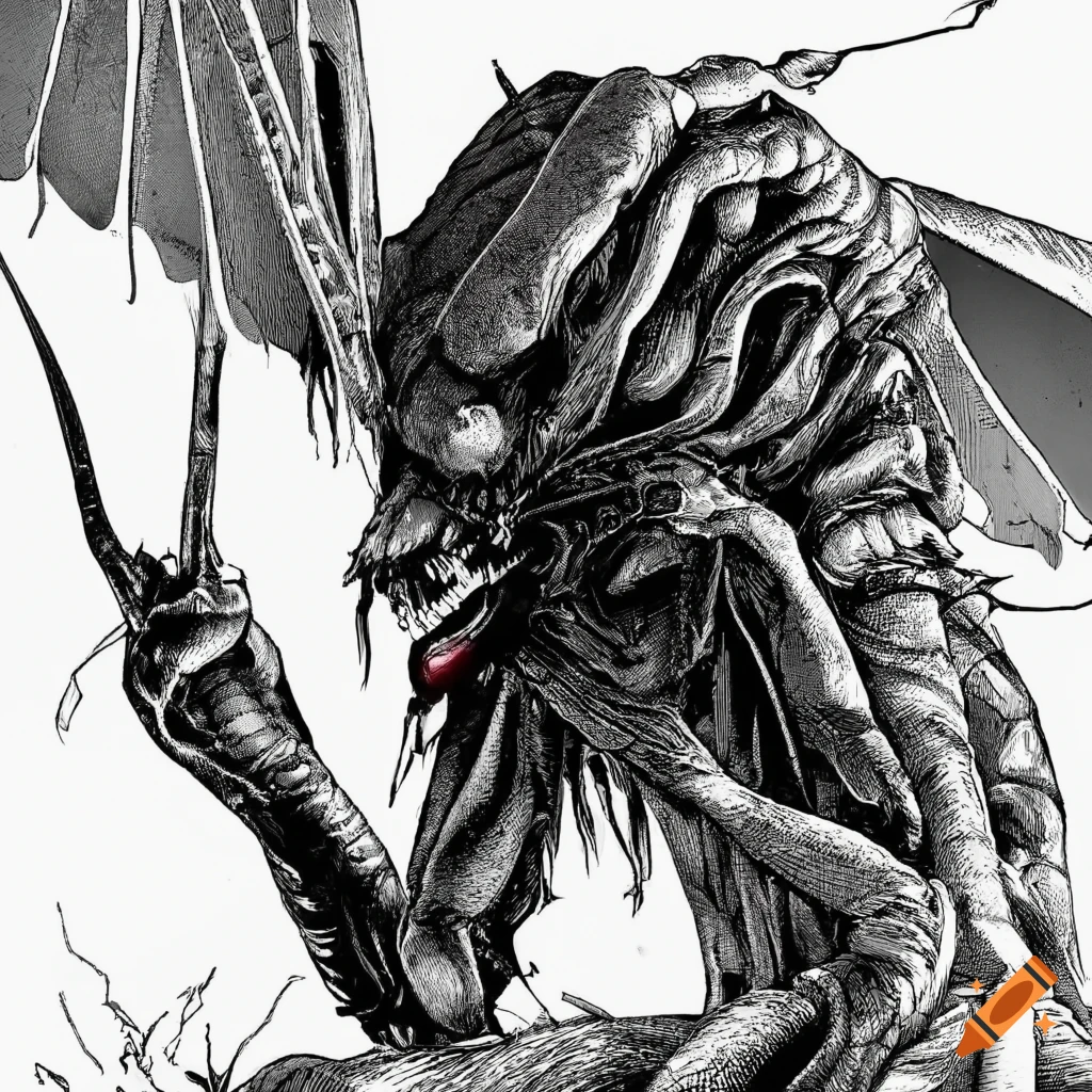 Colorful manga illustration of a moth insect on Craiyon