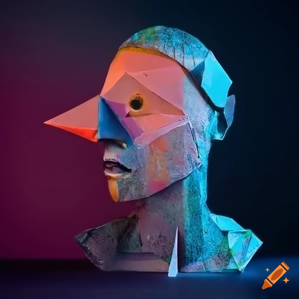 Surreal puzzle machine system with glass, copper, plastic, and graphic ...