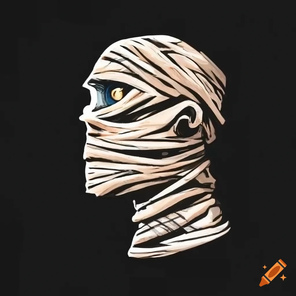 Side profile of an egyptian mummy sticker