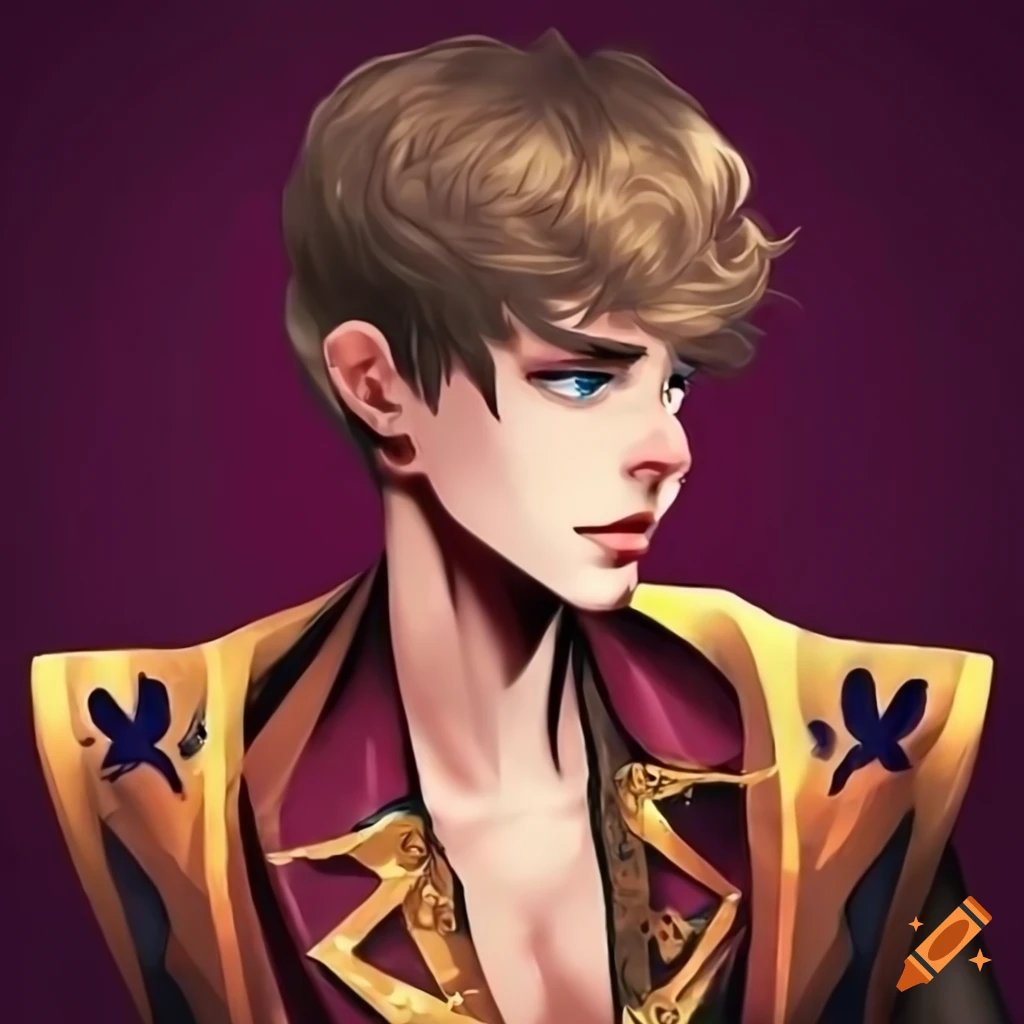 Young man in heartbreak prince outfit