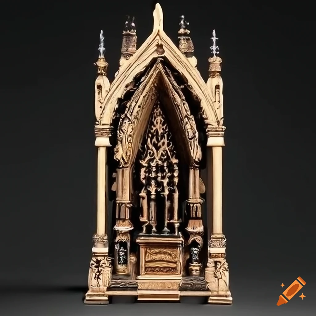 High-definition sculpture with ebony and ivory motif on Craiyon