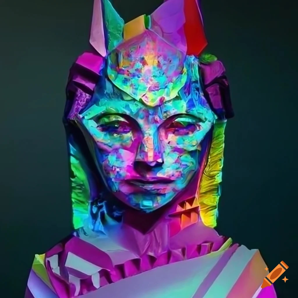 Extravagant and intricate origami figures with cinematic lighting on ...