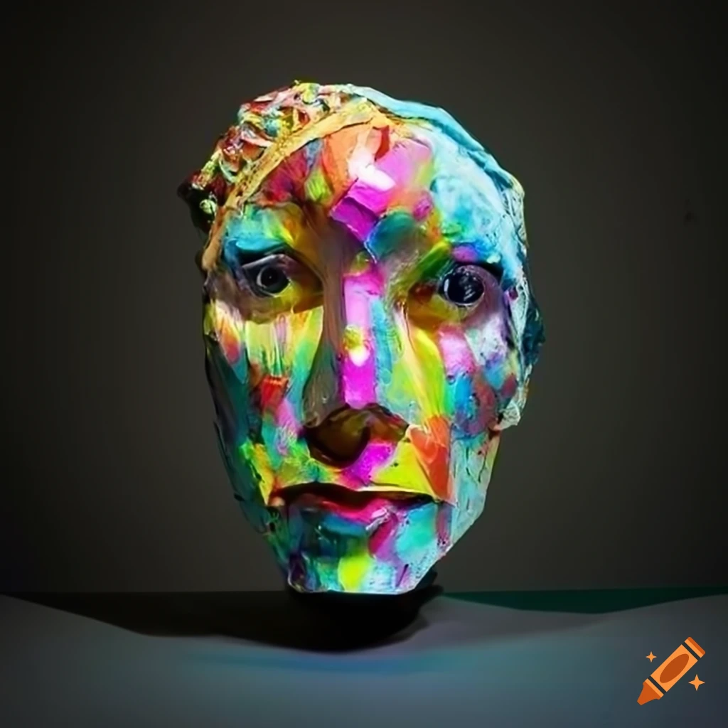 Sculpted origami figures with vibrant colors and intricate details on ...