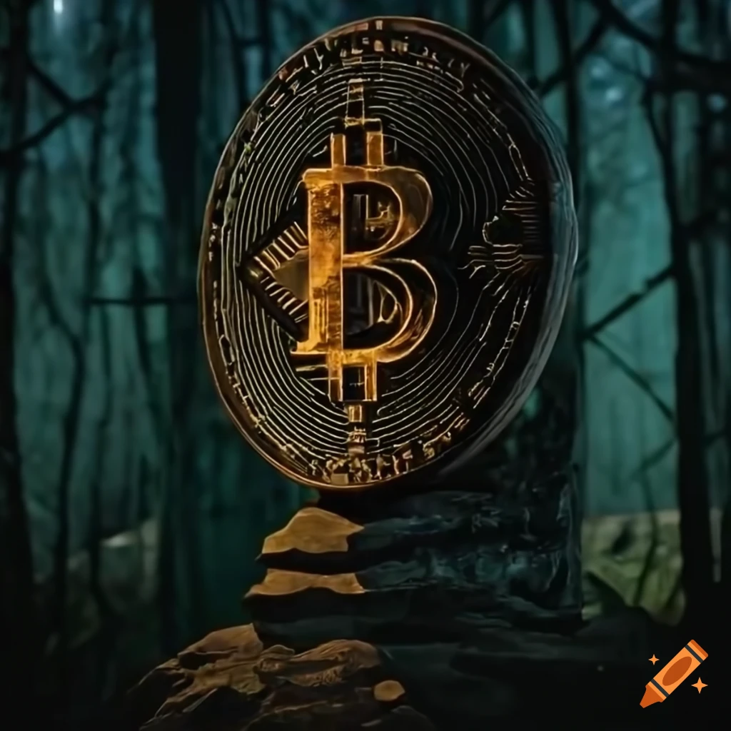 Illustration of a pirate holding a bitcoin symbol on Craiyon