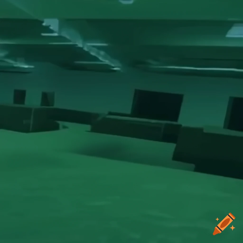 Surrealistic liminal backrooms with mid century modern interior ...