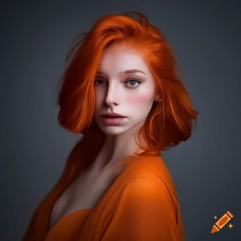 Portrait Of A Captivating Red Haired Woman On Craiyon