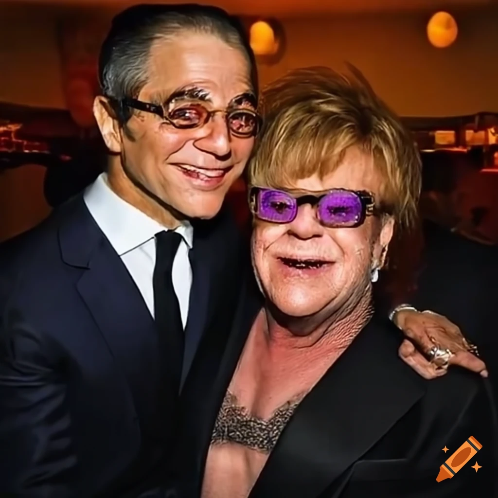 Tony danza and elton john embracing on Craiyon