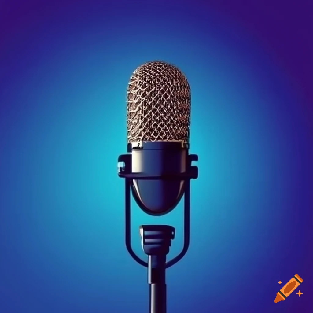 Man Recording A Podcast With A Microphone