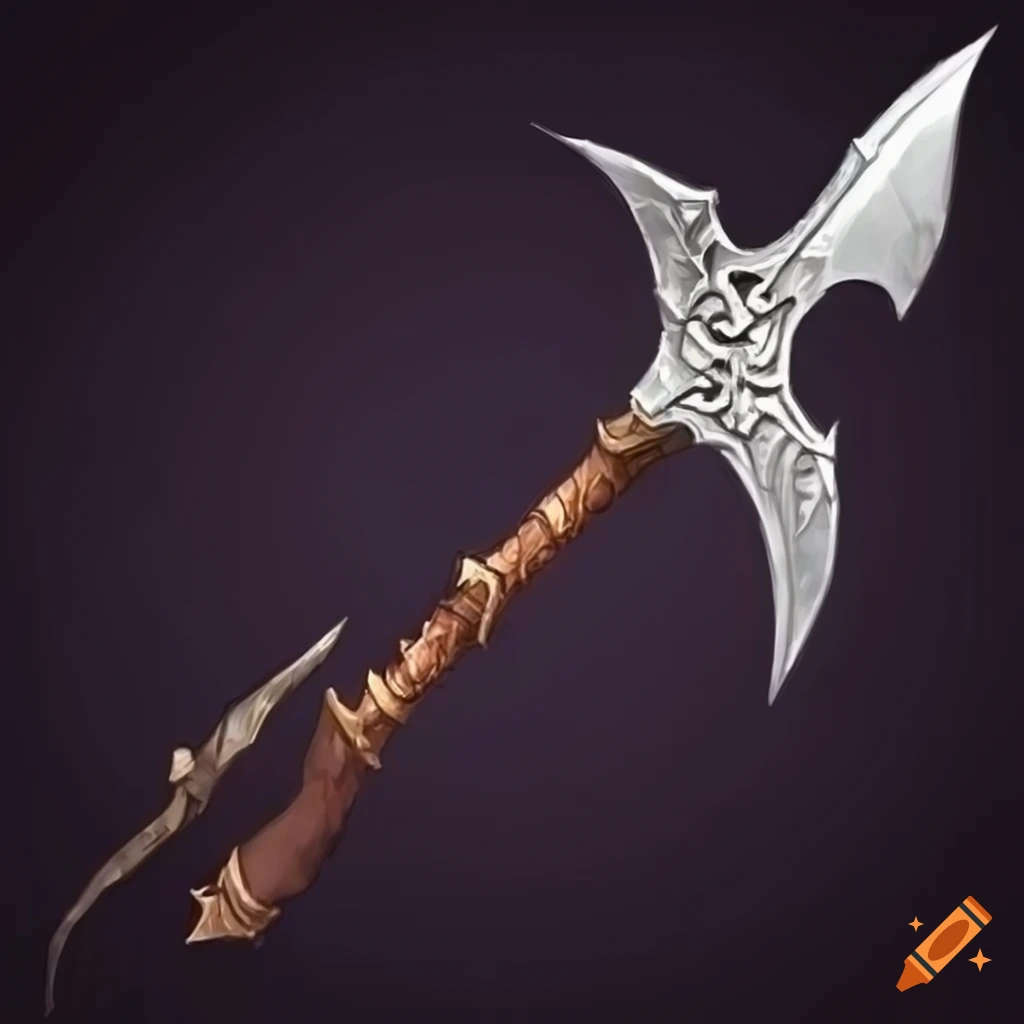 Crossed halberds in x pattern on Craiyon