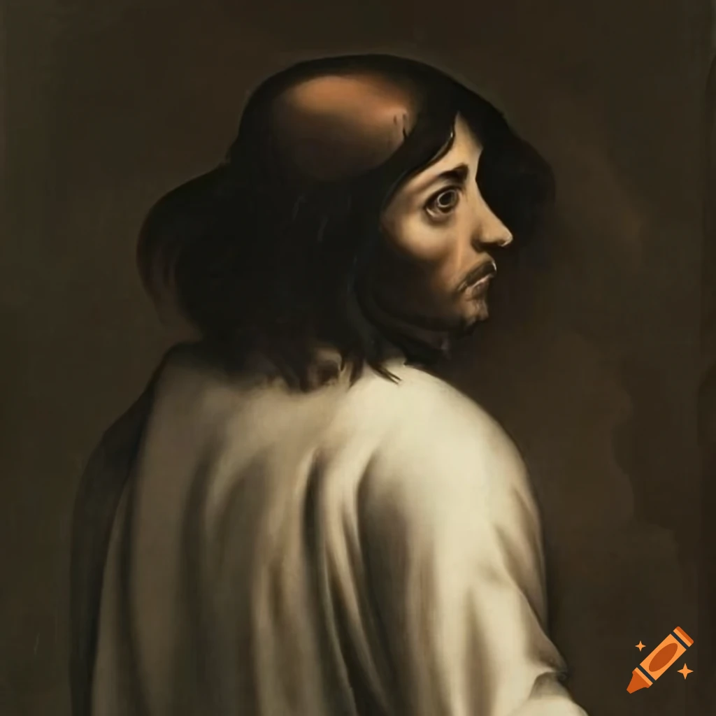 Raphael's painting of a desperate man kneeling on Craiyon