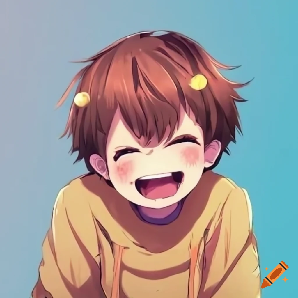 Little Anime Boy With Brown Hair