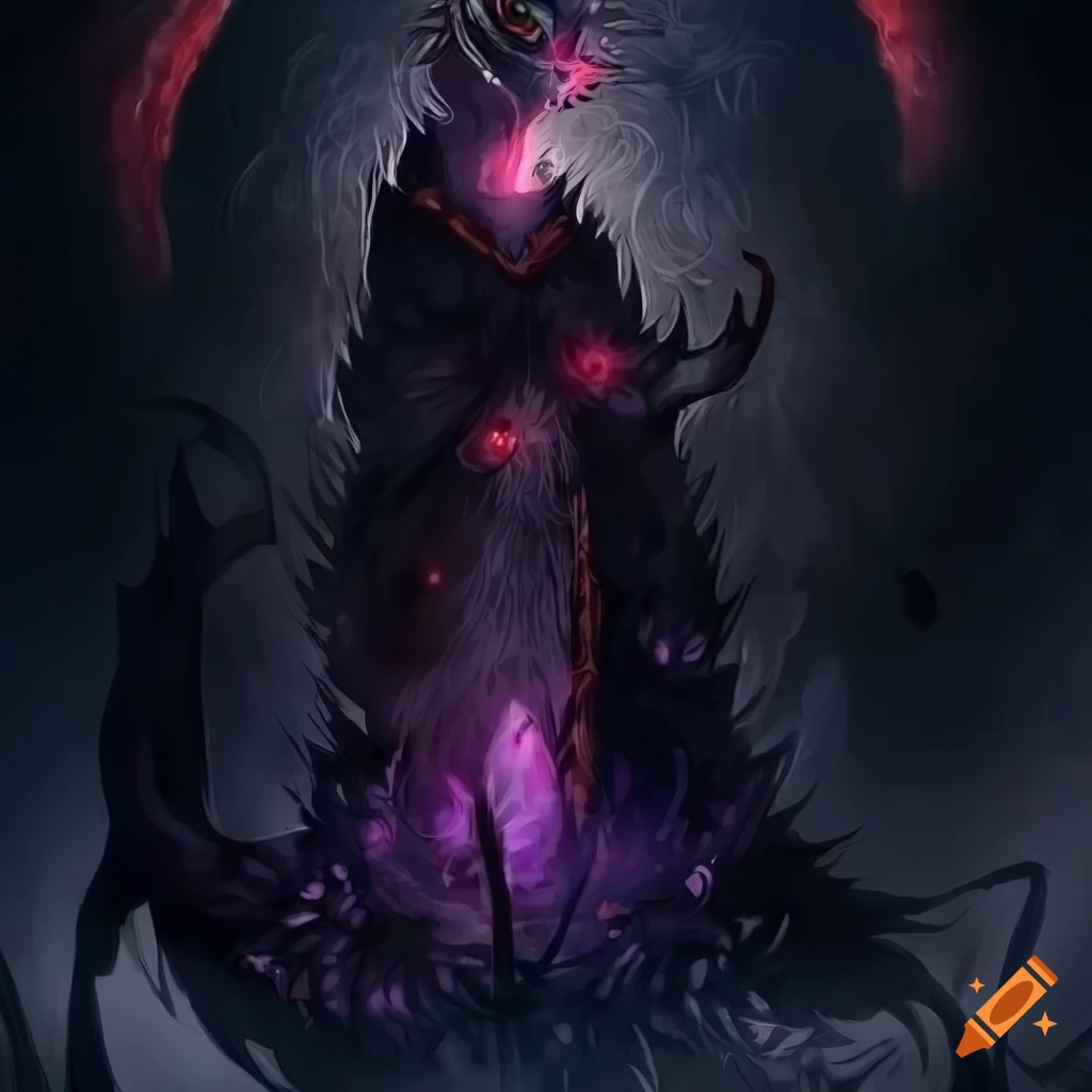 Detailed character design of a mystical anime fox on Craiyon