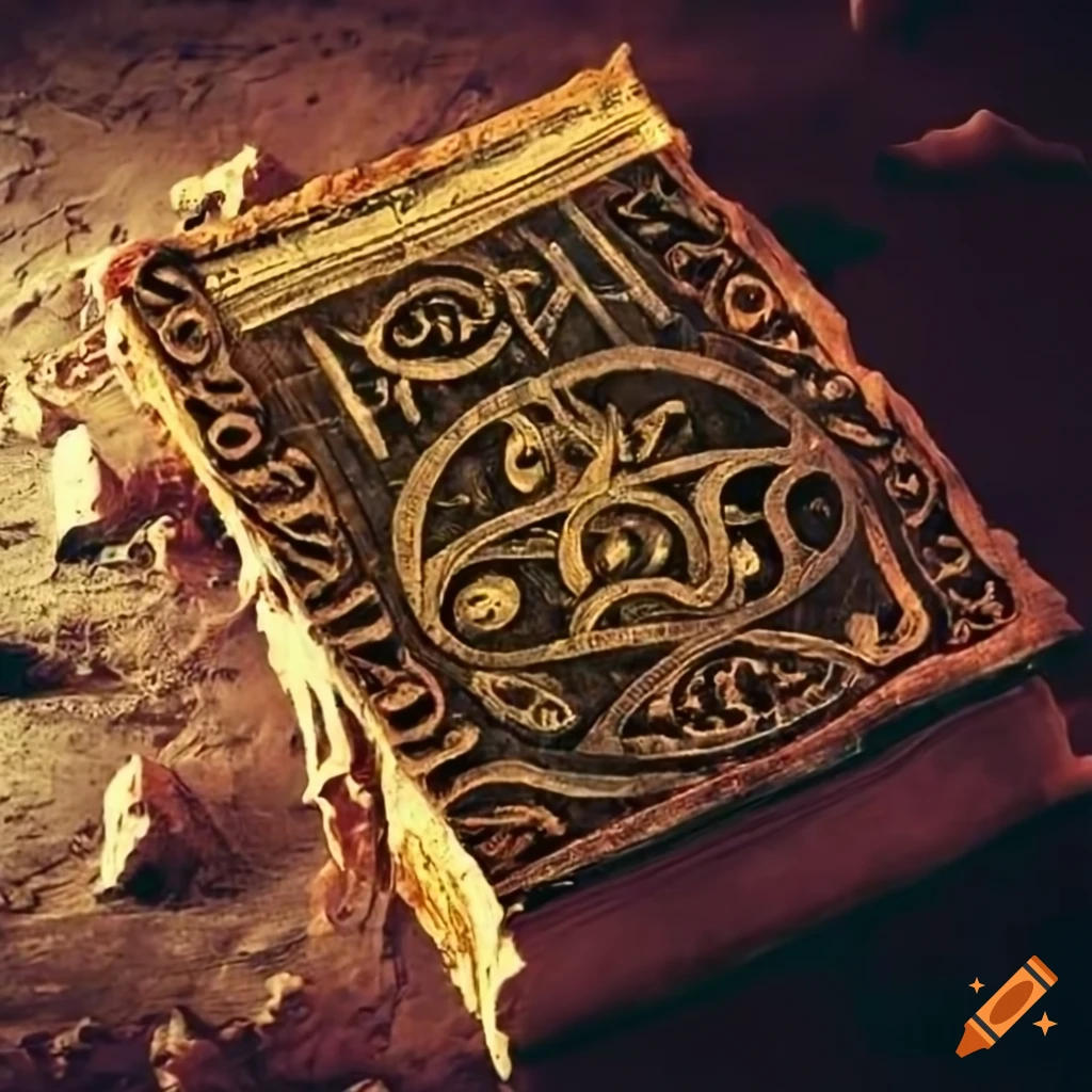 Ancient arabian book with mysterious symbols on Craiyon