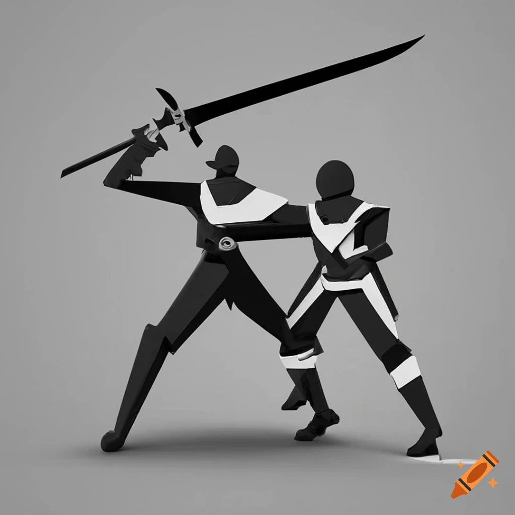 Dynamic sword skills on Craiyon