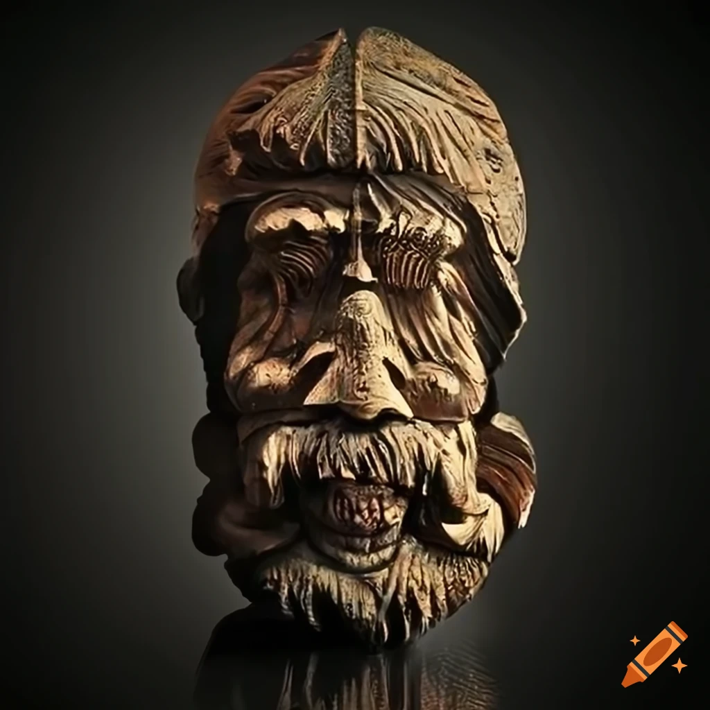 Detailed fish carving artwork on Craiyon