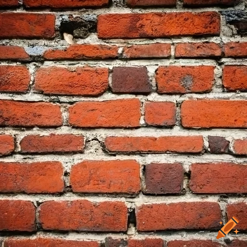 Seamless texture of an old brick wall with windows on Craiyon