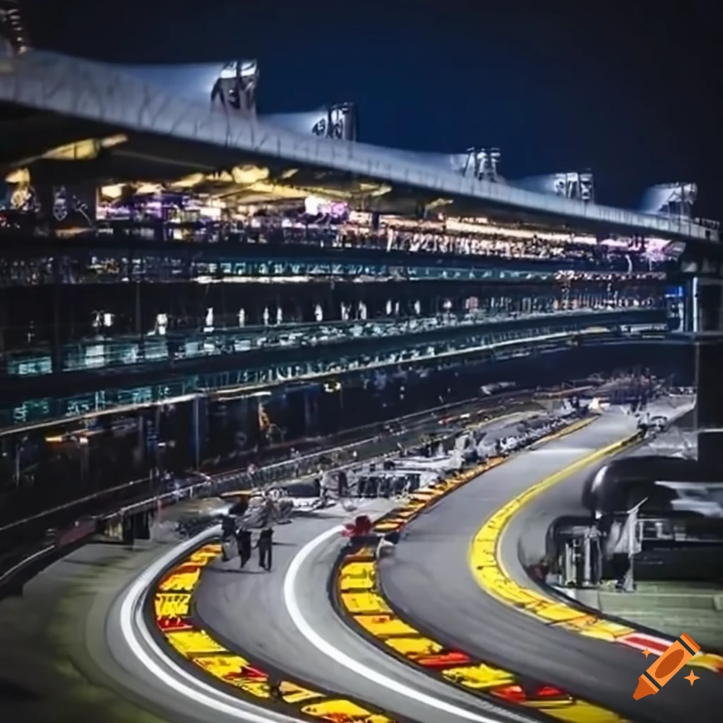 Start Of The Singapore Grand Prix On Craiyon start-of-the-singapore-grand-prix-on-craiyon